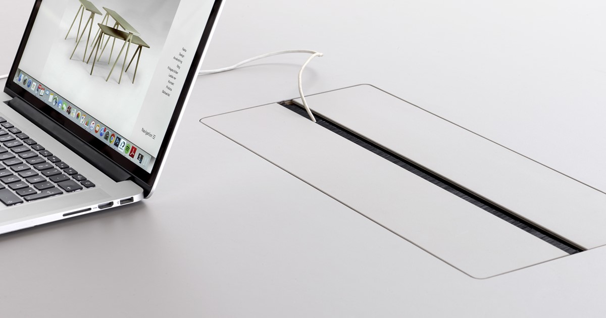 Foldable Cable Hatch. Organize Your Cables | Lundbergs Furniture