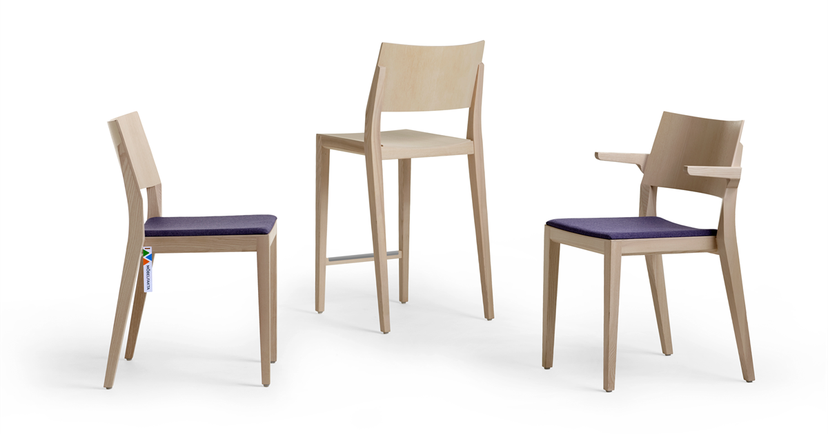 Wooden chairs for public environment | Lundbergs Möbler
